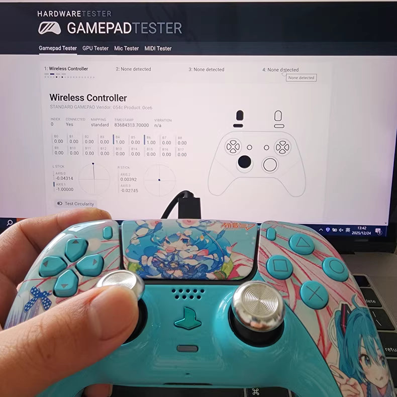 Sony original PS5 controller upgraded with Hall TMR joystick: Hatsune ...