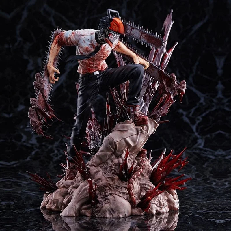 Anime Figure Chainsaw Man Denji Pochita Fit Standing Position Fighting ...