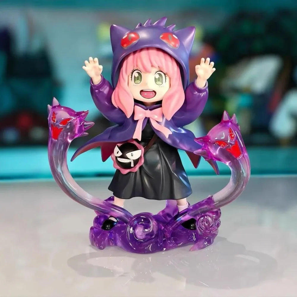 16cm/6.3in Anime Pokemon Figure Gengar Cosplay Anya Forger Action Figu ...