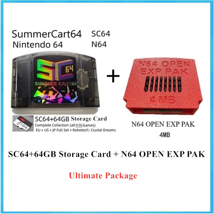 SC64 Flash Cart SummerCart64 Open Source Game Card 64 Video Game Conso ...