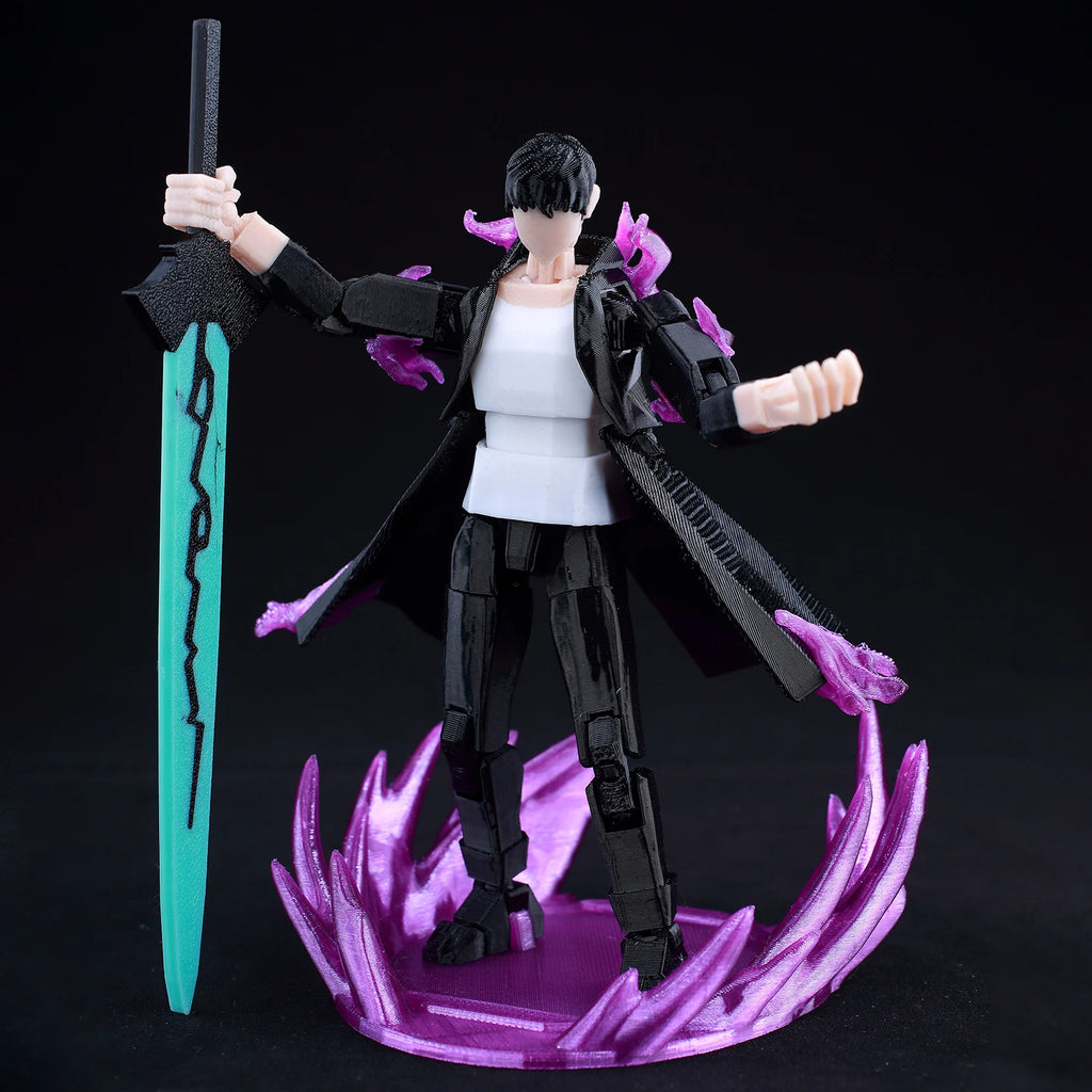 9L 3D Printed Solo Leveling Sung Jin-Woo Lucky T13 Dummy 13 Movable Sh ...