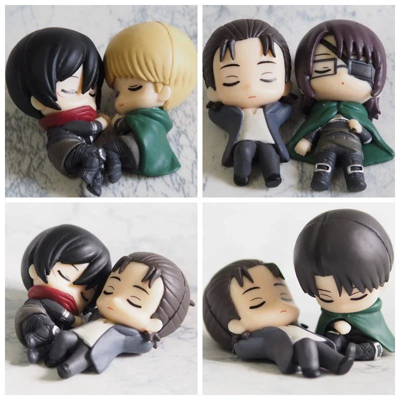 Action Genuine Gashapon Gift Toy Anime Attack On Titan Levi Eren Mikas ...