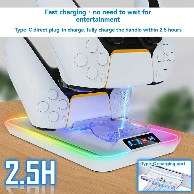 P5 Portal Streaming Console Charging Base P5 Gamepad 3-in-1 Charger wi ...