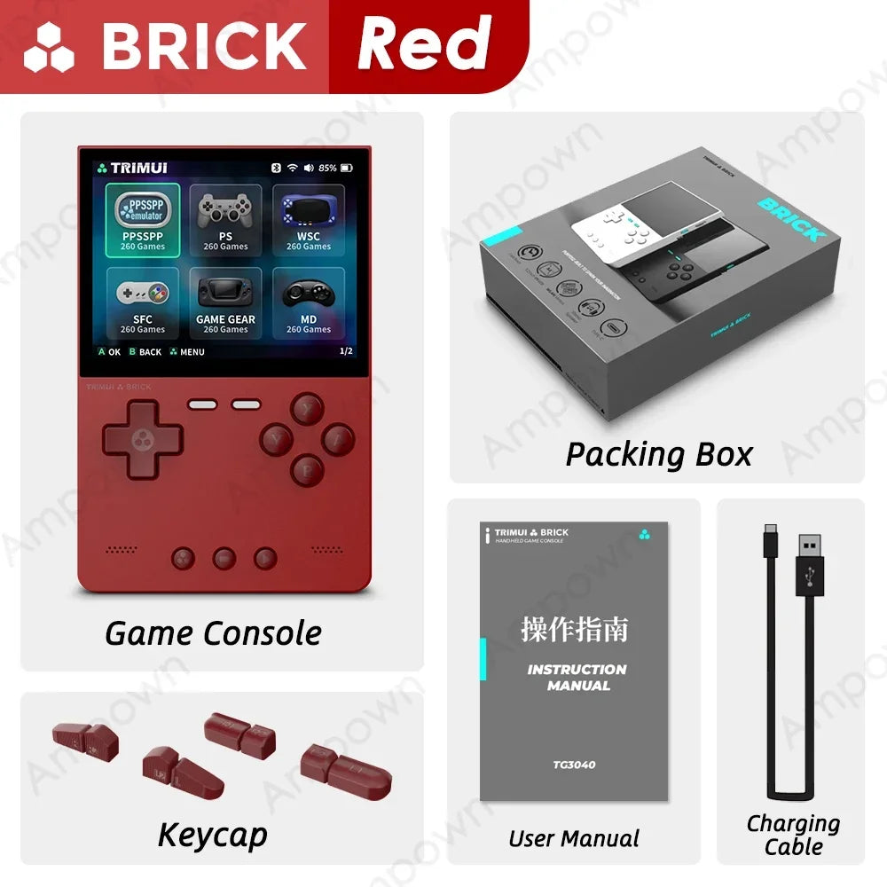 TRIMUI BRICK Handheld Game Console 3.2'' IPS Screen Linux System Trimu ...