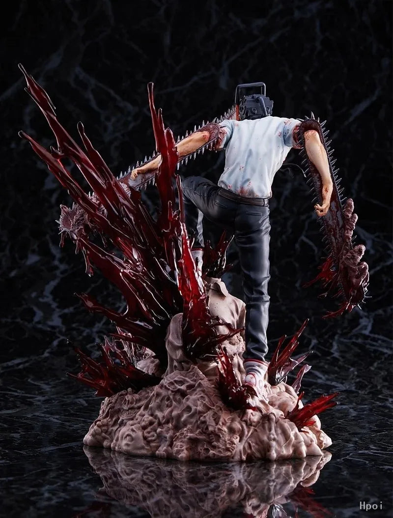 Anime Figure Chainsaw Man Denji Pochita Fit Standing Position Fighting ...