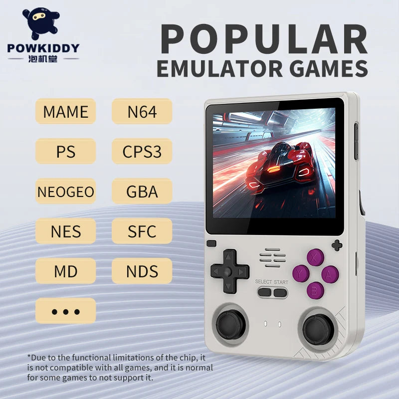 POWKIDDY V20 Retro Handheld Game Console 3.5 Inch IPS HD Screen with A ...