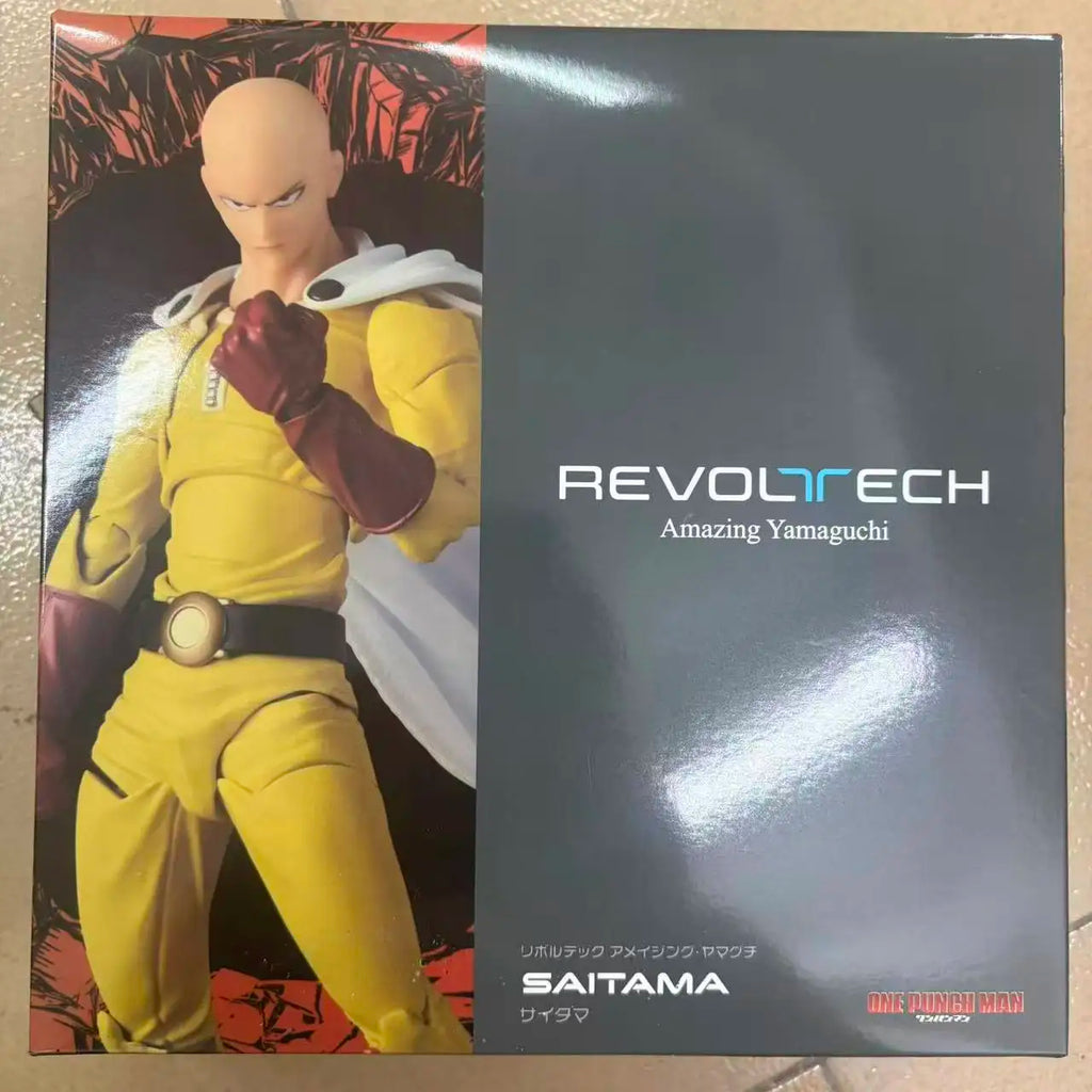 16cm One Punch Man Kaiyodo NR099 Anime Figures Saitama Deluxe Version ...