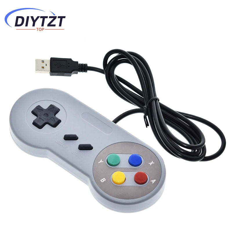 1/2PCS USB Gamepad Retro Gaming Joystick Wired Controller for Linux SN ...