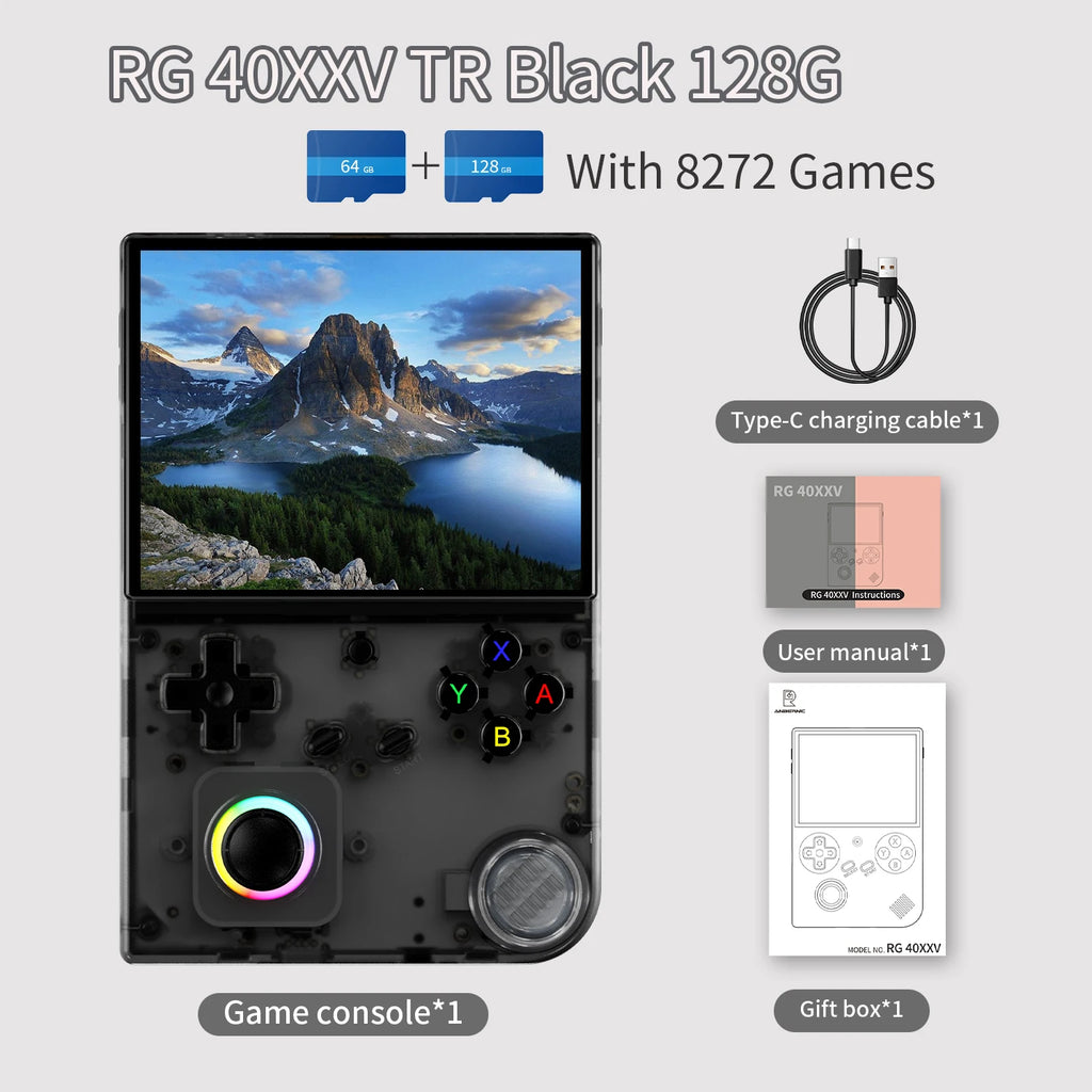 ANBERNIC RG 40XXV RG40XXV Handheld Game Console Linux 64 bit 4" IPS Sc ...