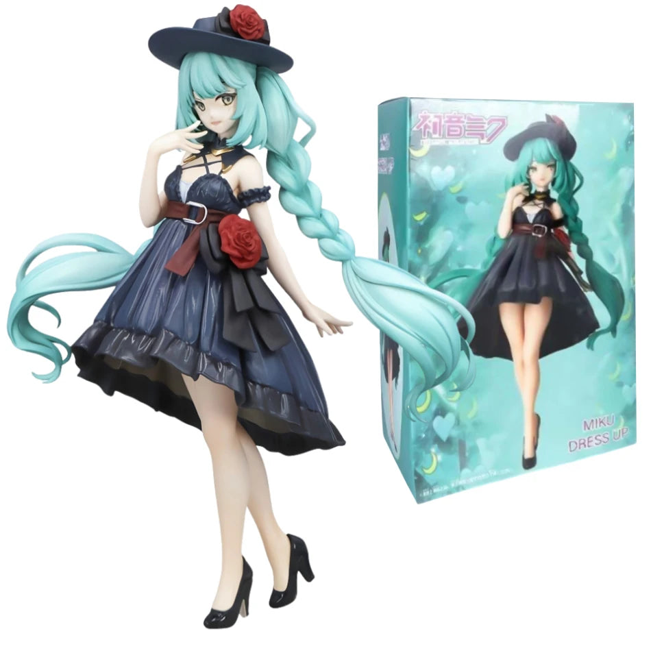20CM Anime Hatsune Miku Action Figures Trio Try iT Figure Outdoor Dres ...