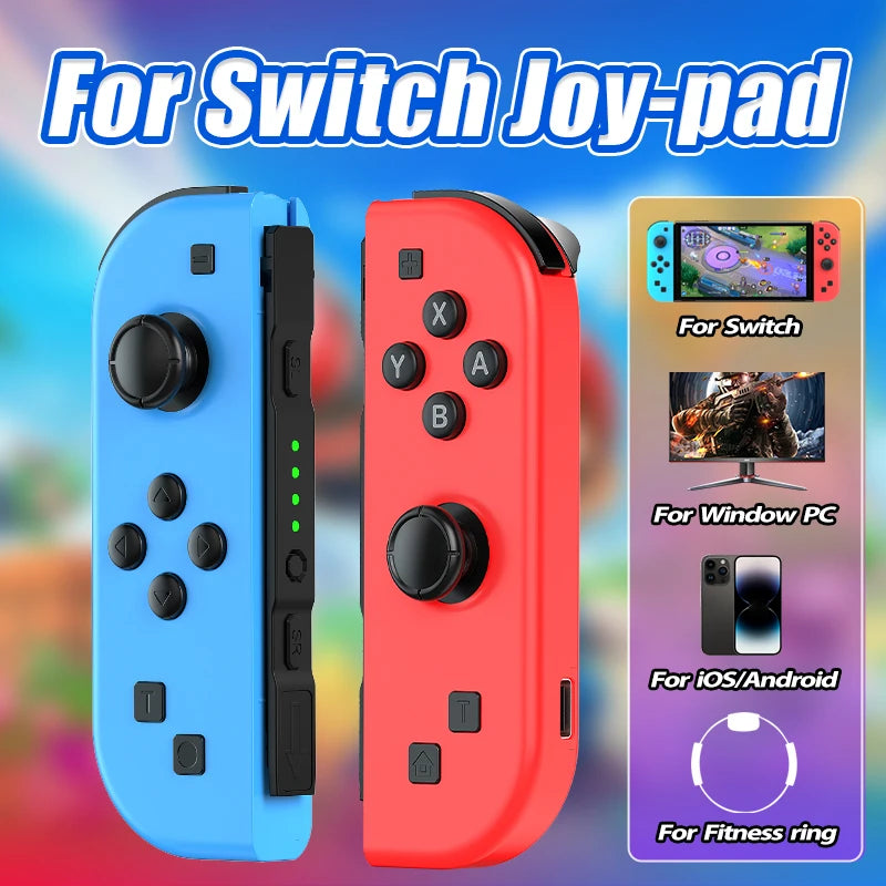 Controller For NS Joycons - BT Wireless Gamepad For Switch,Vibration T ...