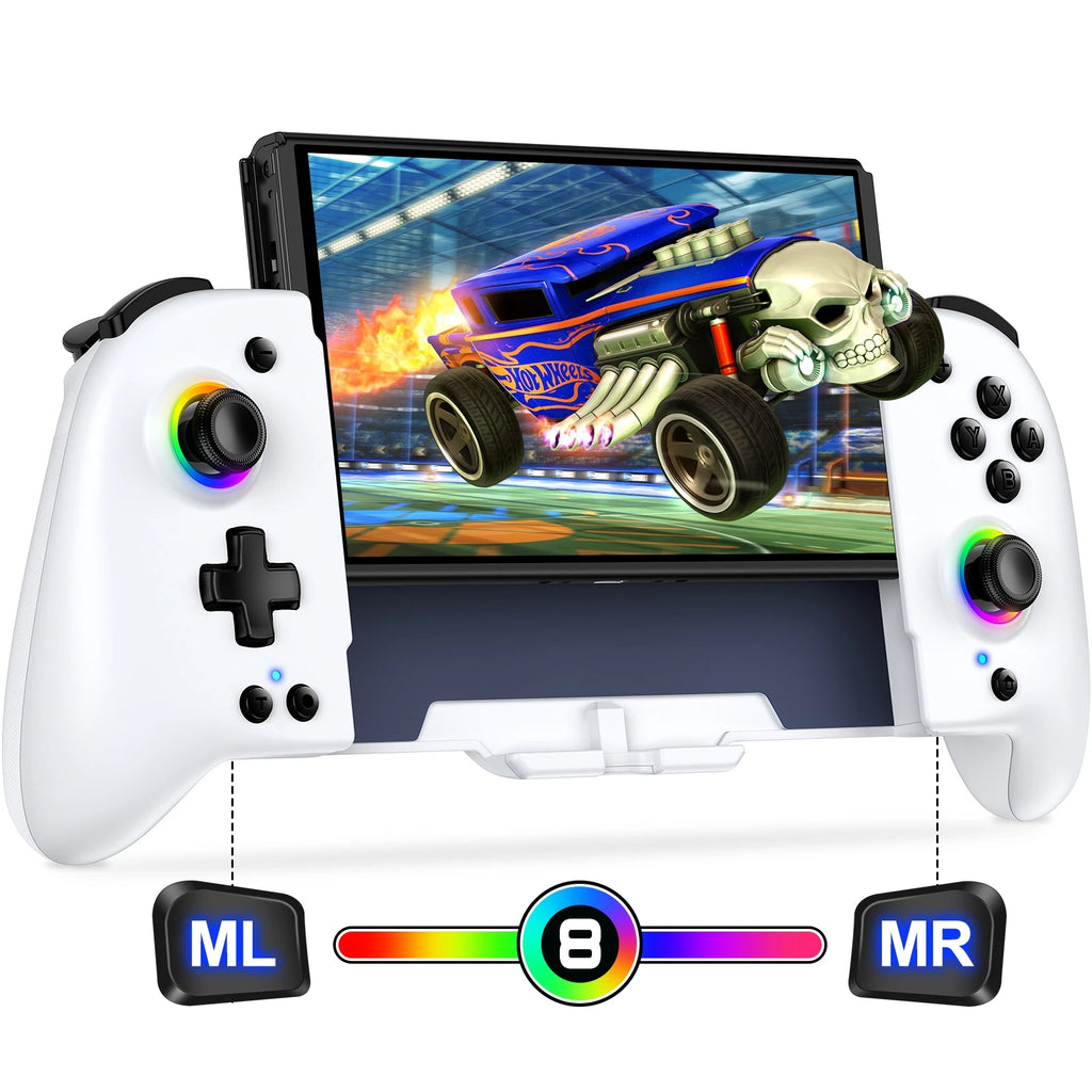 BEBONCOOL JC204 RGB Controller for Switch/OLED 6-Axis 1000mAh Gamepad ...